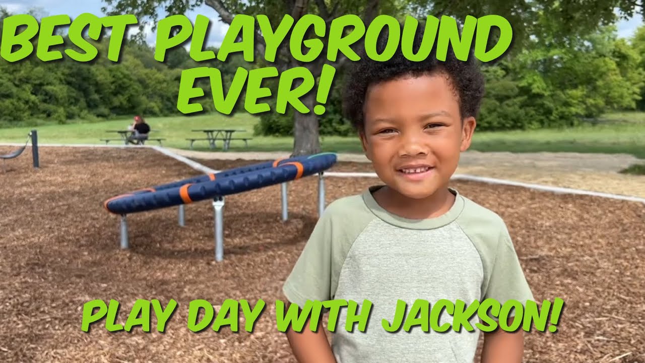 BEST PLAYGROUND PARK EVER! Jackson plays at the fun outdoor playground ...