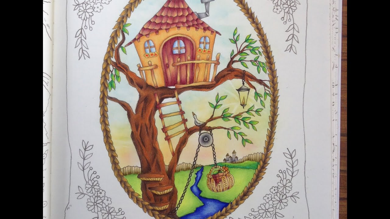 ROMANTIC COUNTRY coloring book - tutorial part 4 - YouTube