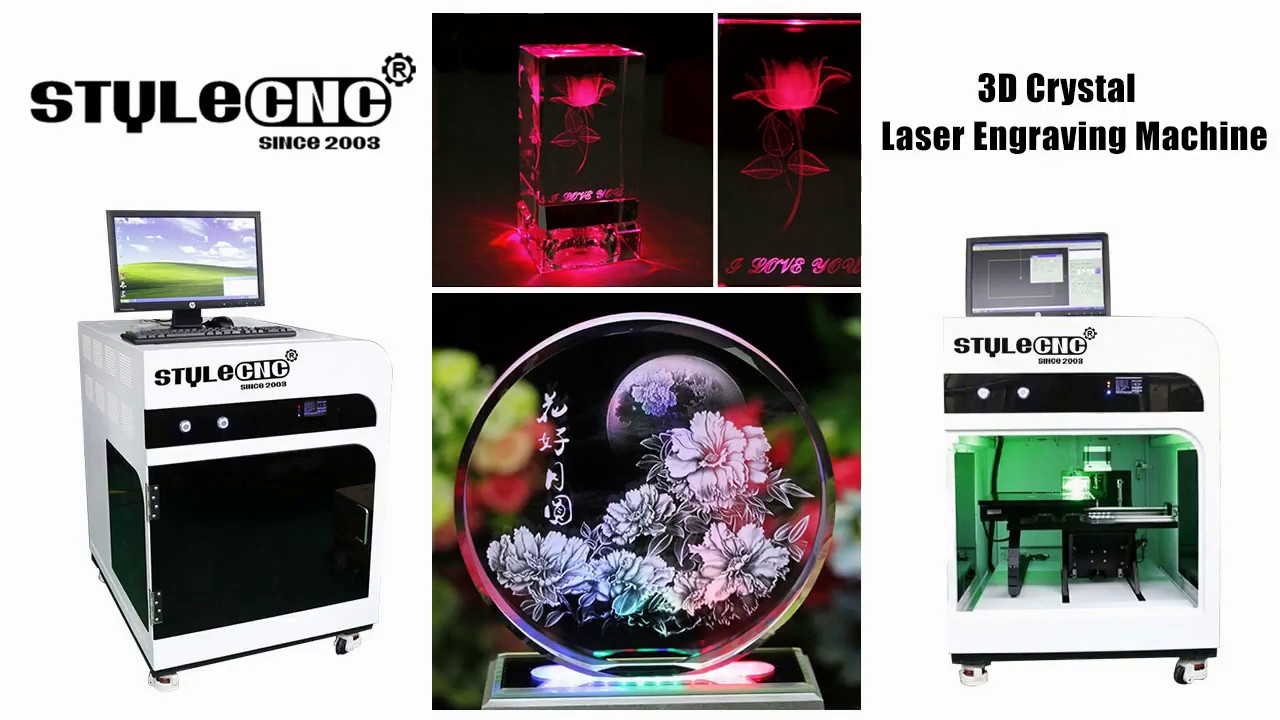High speed 3D Inner Laser Engraving Machine for Crystal and glass - YouTube