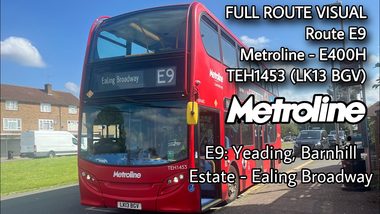FULL ROUTE VISUAL | E9: Yeading, Barnhill Estate - Ealing Bdy ...