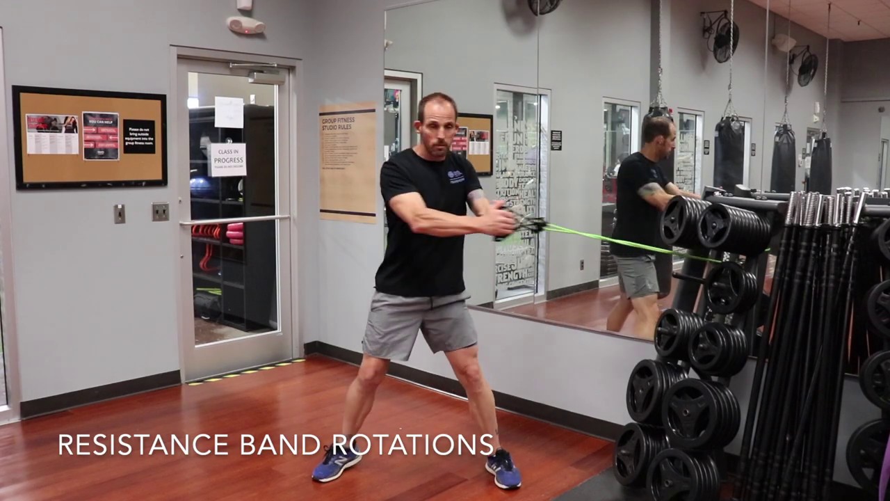 Resistance Band Rotations - YouTube