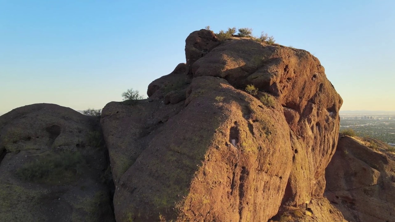 Camelback Mountain Evening Flyover [4k] - YouTube