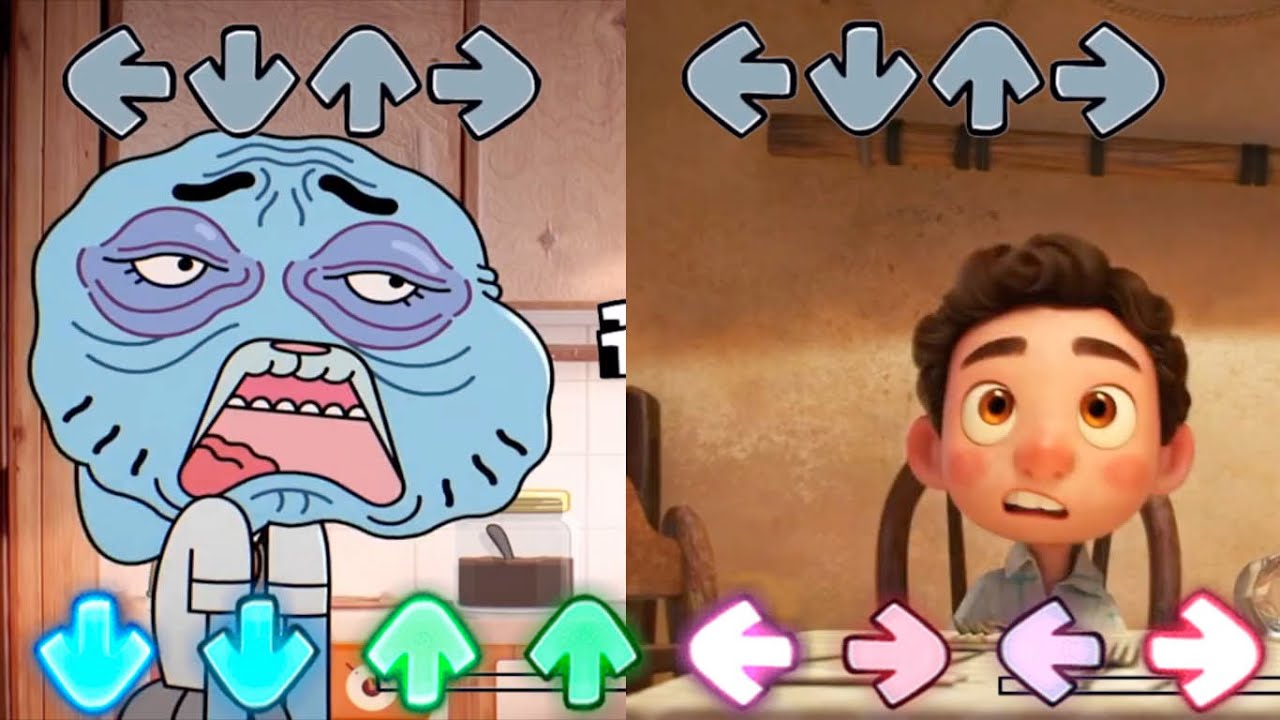 Fnf Pixar's Luca vs Gumball in Friday Night Funkin' - YouTube