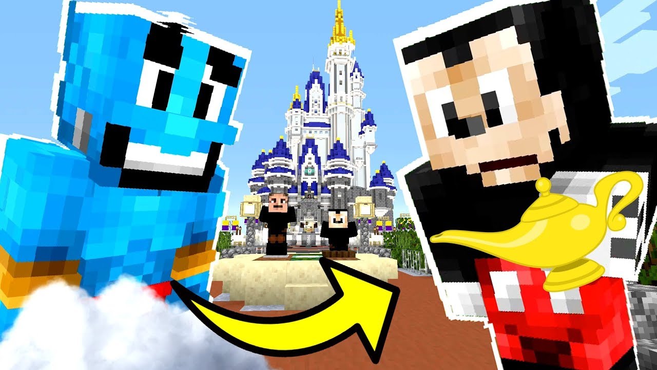 Minecraft Disney - Mickey's 3 Magic Wishes From The Genie! [5] - YouTube