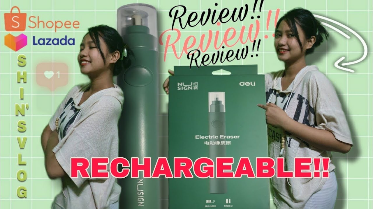 ELECTRIC ERASER FROM NUSIGN BY DELI | Review - YouTube