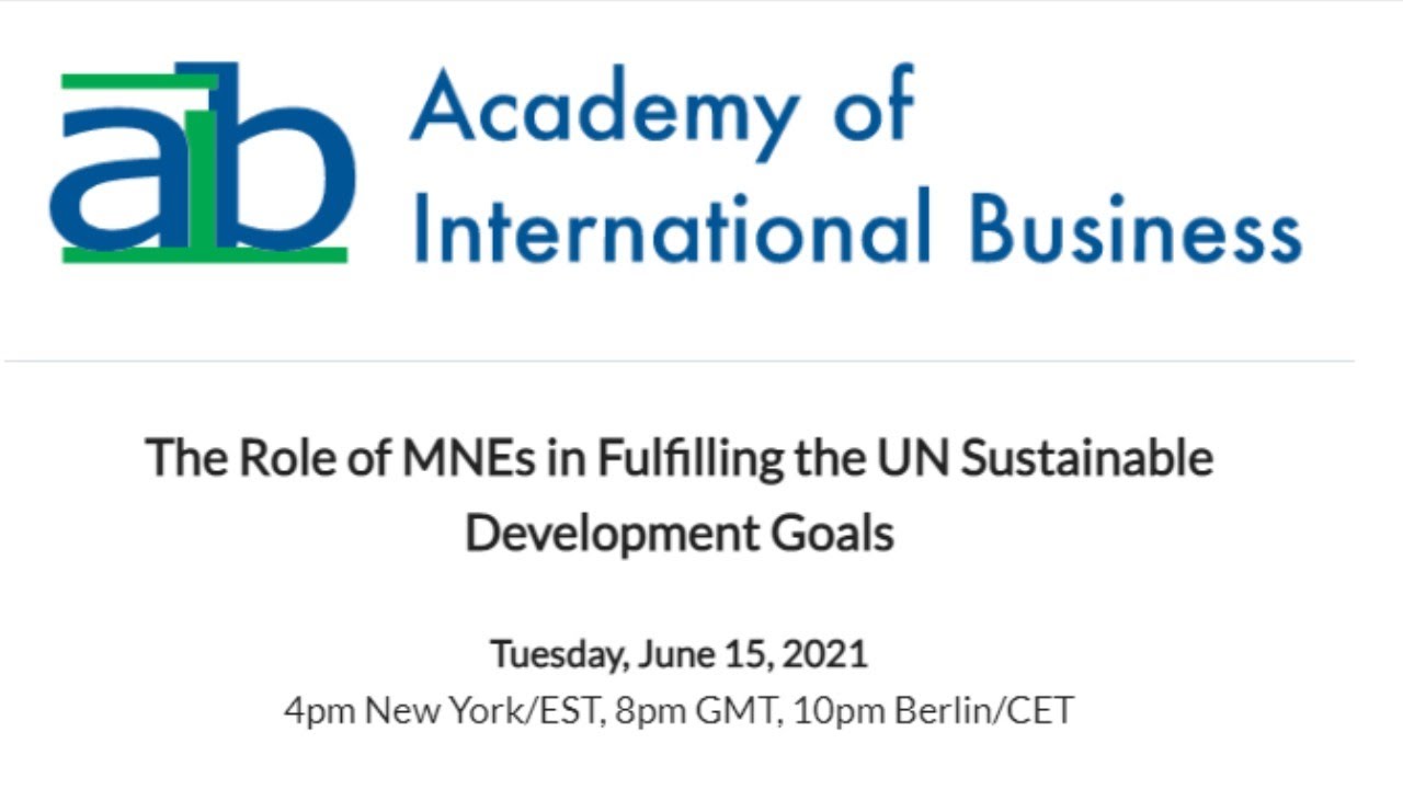 AIB Journals Webinar #17: MNEs and SDGs - YouTube