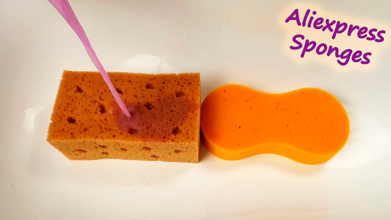 New Aliexpress Sponges | ASMR Sponge Squeezing with Mr. Proper - YouTube