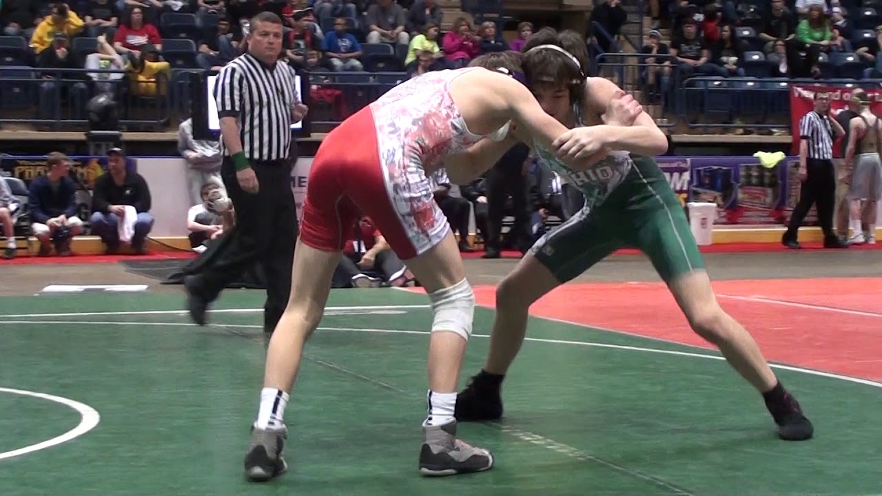 Kaleb Romero vs Austin Hile 120lbs 2012 OAC Junior High State Finals ...