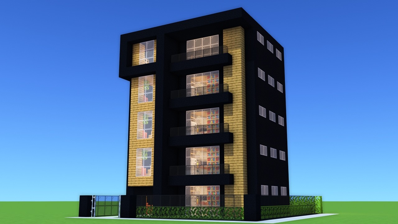 How To Build a Modern Apartment Building With a Penthouse In Minecraft ...
