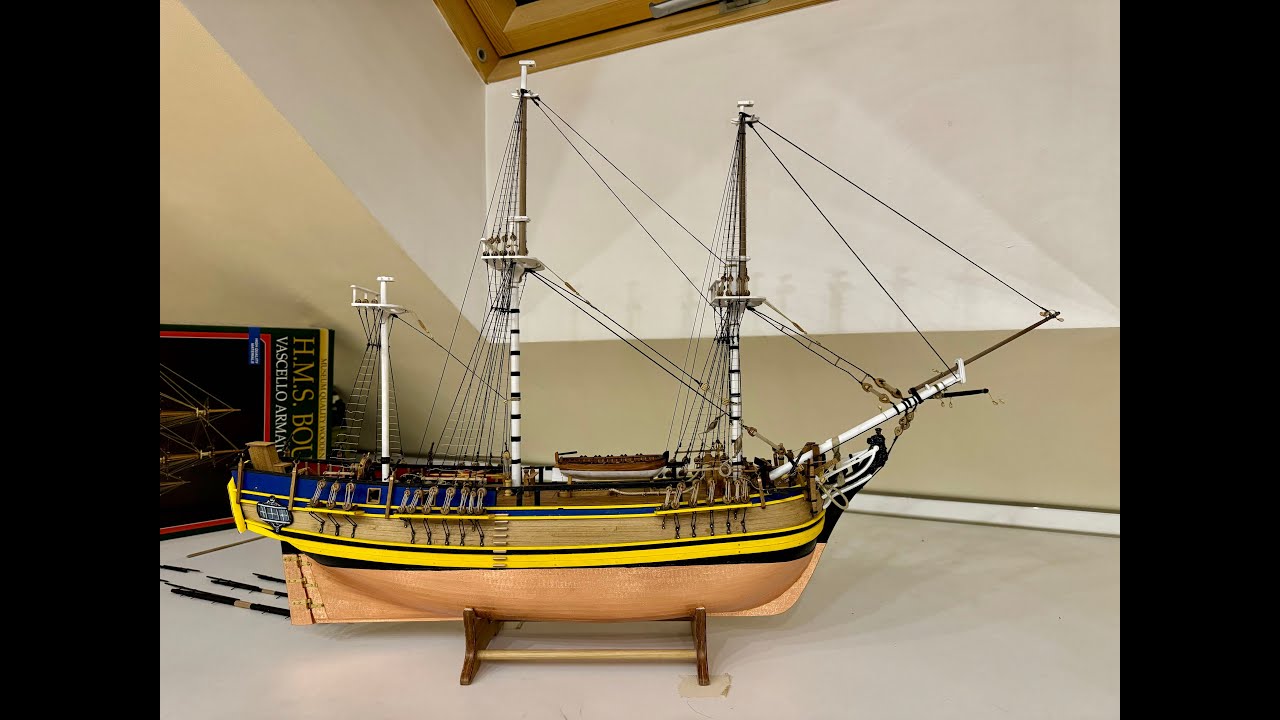 #amati Bounty 1:60 part 2 - Standing rigging - YouTube