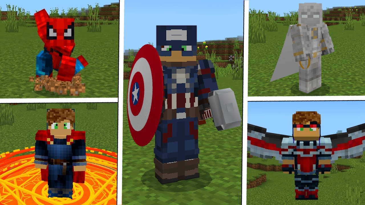 ADDON DE SUPER HEROIS NO MINECRAFT (MARVEL LEGENDS V2.5) - YouTube