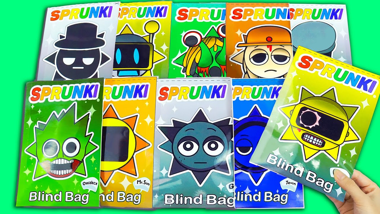 🌈SPRUNKI Blind Bag Compilation Mr Sun Dark Unboxing | ASMR Phase ...