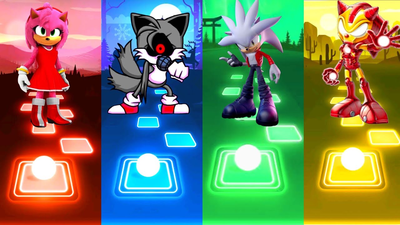 Amy Vs Tails Exe FNF Vs Silver Sonic Vs Sonic Iron Man. 🎶 Tiies Hop EDM ...