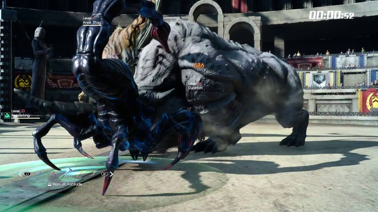 FINAL FANTASY XV - Colosseum Monster Bets Minigame - YouTube