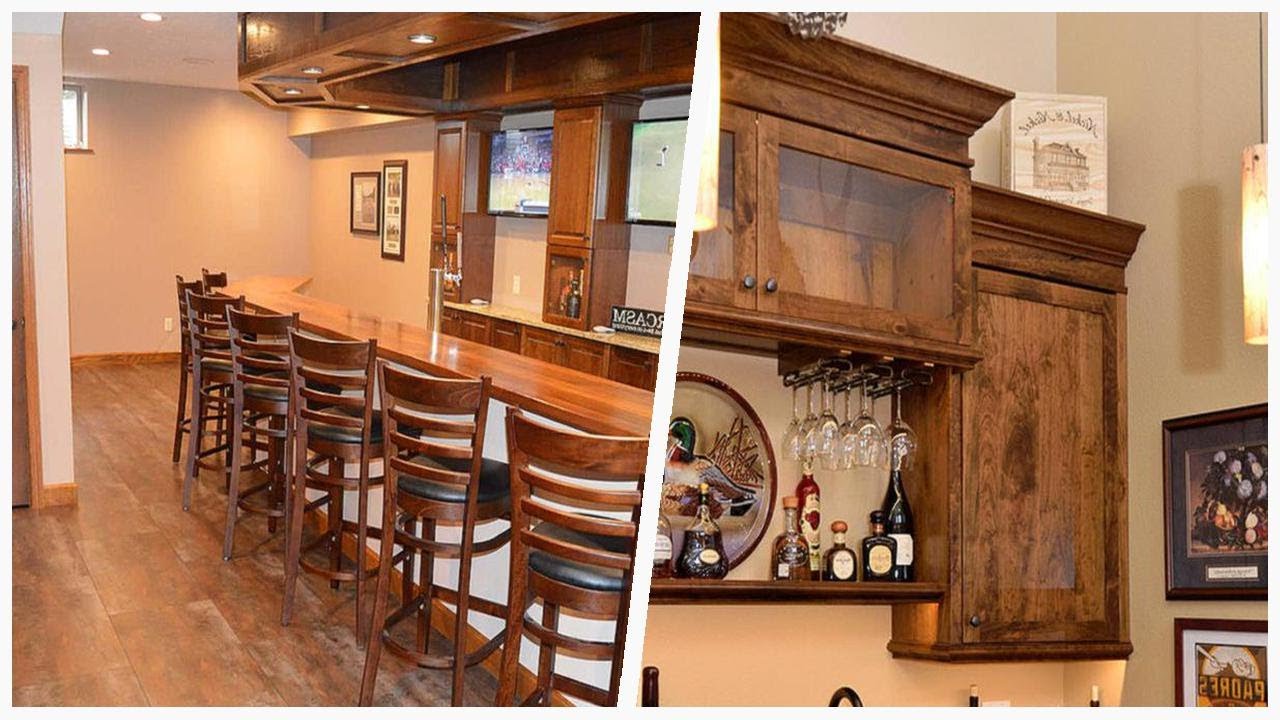75 Orange Home Bar With Wood Countertops Design Ideas You'll Love ...