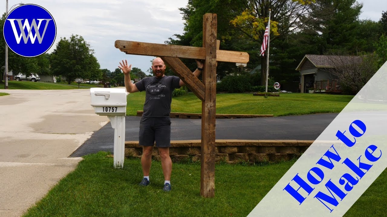 Timber Framed Mailbox Post How to Version - YouTube