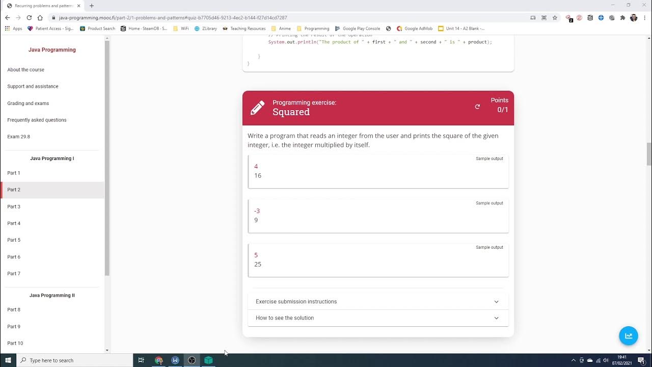 7. Java Helsinki Uni MOOC programming 1 part 2! Recurring problems and patterns to solve them ...
