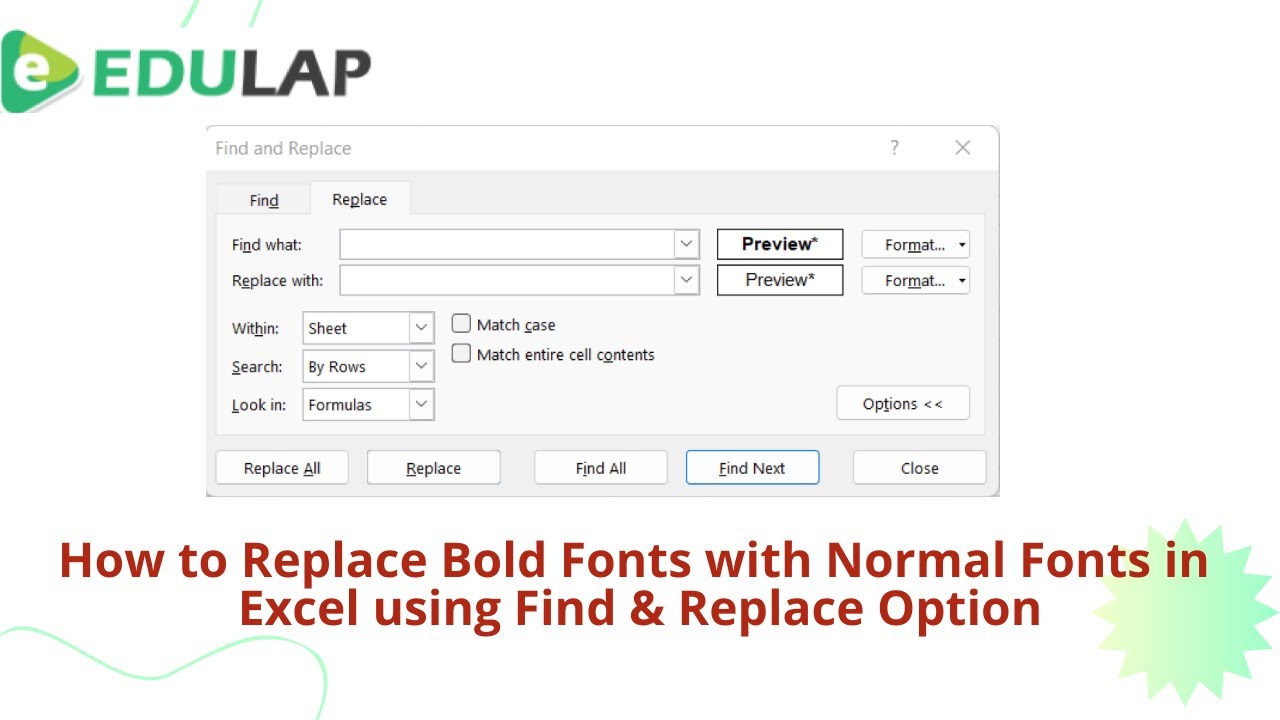 How To Replace Bold Fonts To Normal Fonts Using Find Replace In Excel how-to-replace-bold-fonts-to-normal-fonts-using-find-replace-in-excel