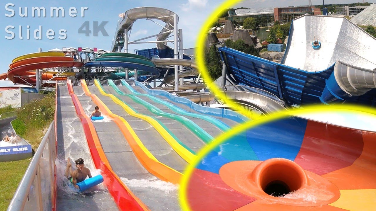 Alle Sommerrutschen im GALAXY ERDING / Summer Slides Compilation 4K ...