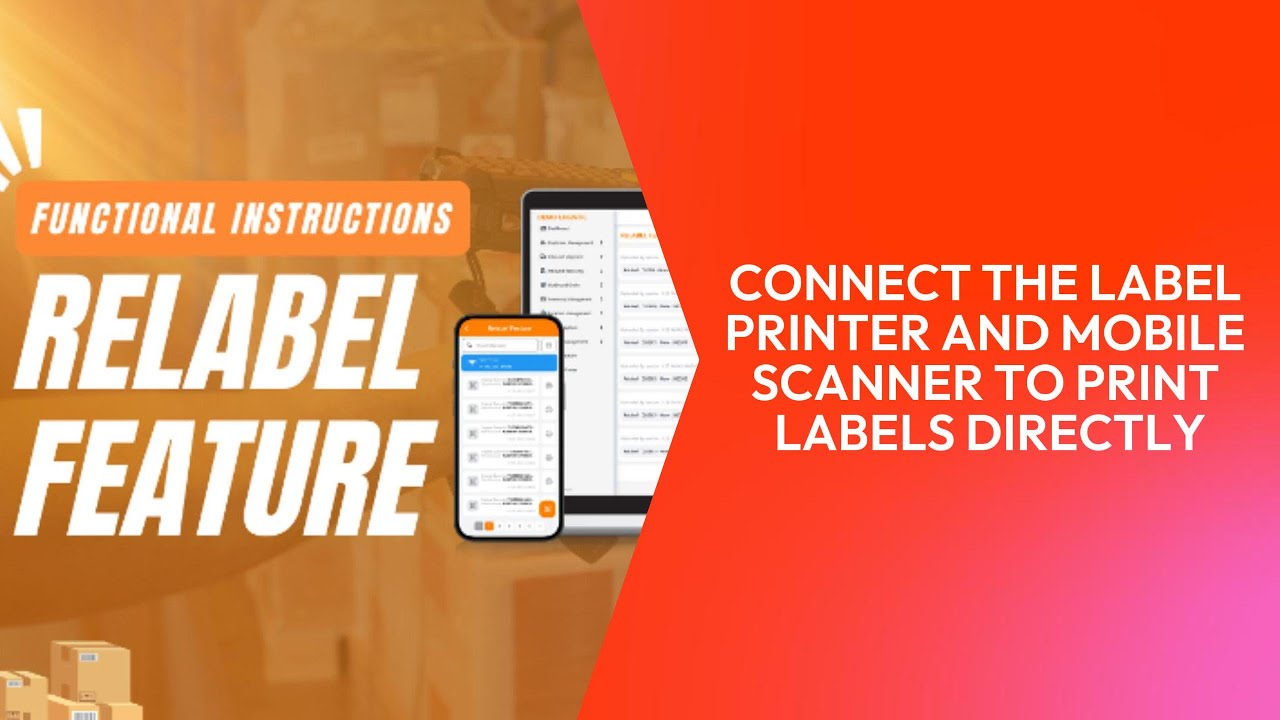 CONNECT THE LABEL PRINTER AND MOBILE SCANNER TO PRINT LABELS DIRECTLY ...