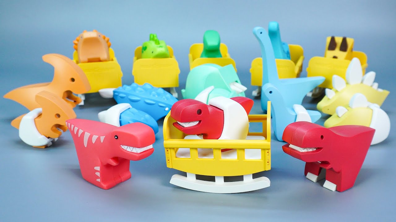 MAGNETIC DINOSAURS: 3 T-REX, 3 TRICERATOPS, 3 STEGOSAURUS, 3 DIPLODOCUS-ASMR-DINO KING TOYS ...