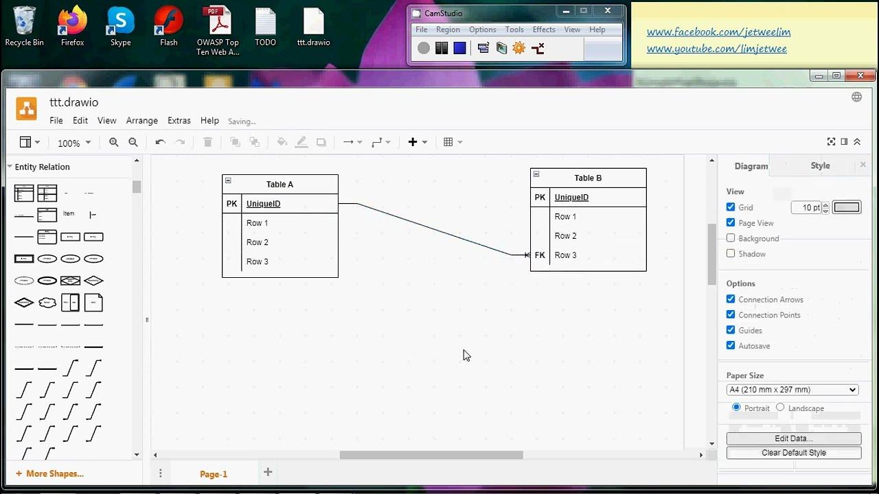 Draw ERD Using Draw IO / Diagram NET - YouTube