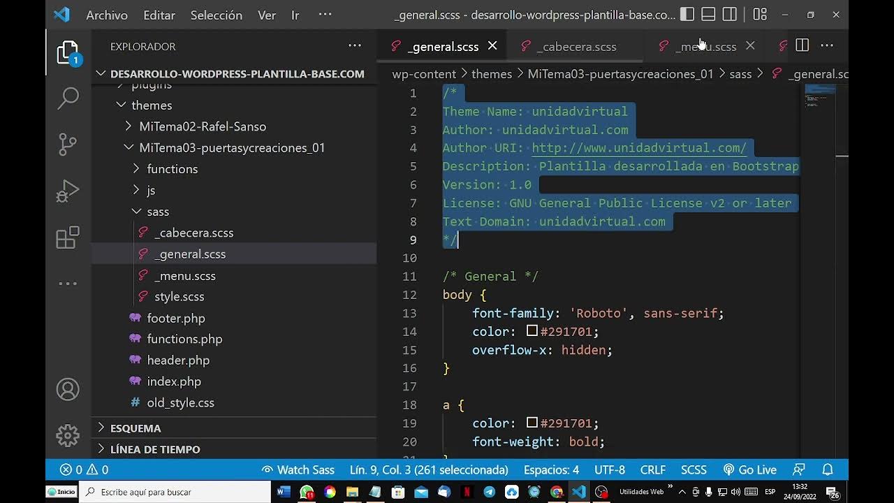 Cómo usar Sass en Wordpress Plugin Happy WP SCSS Compiler - YouTube