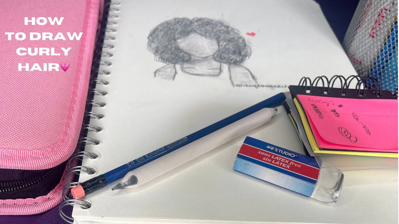 How to Draw Curly Hair Step by Step🩷 - YouTube