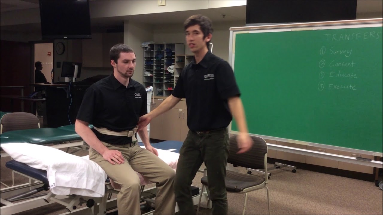 Skill 31 Assisted stand pivot transfer from bed to bedside commode and ...