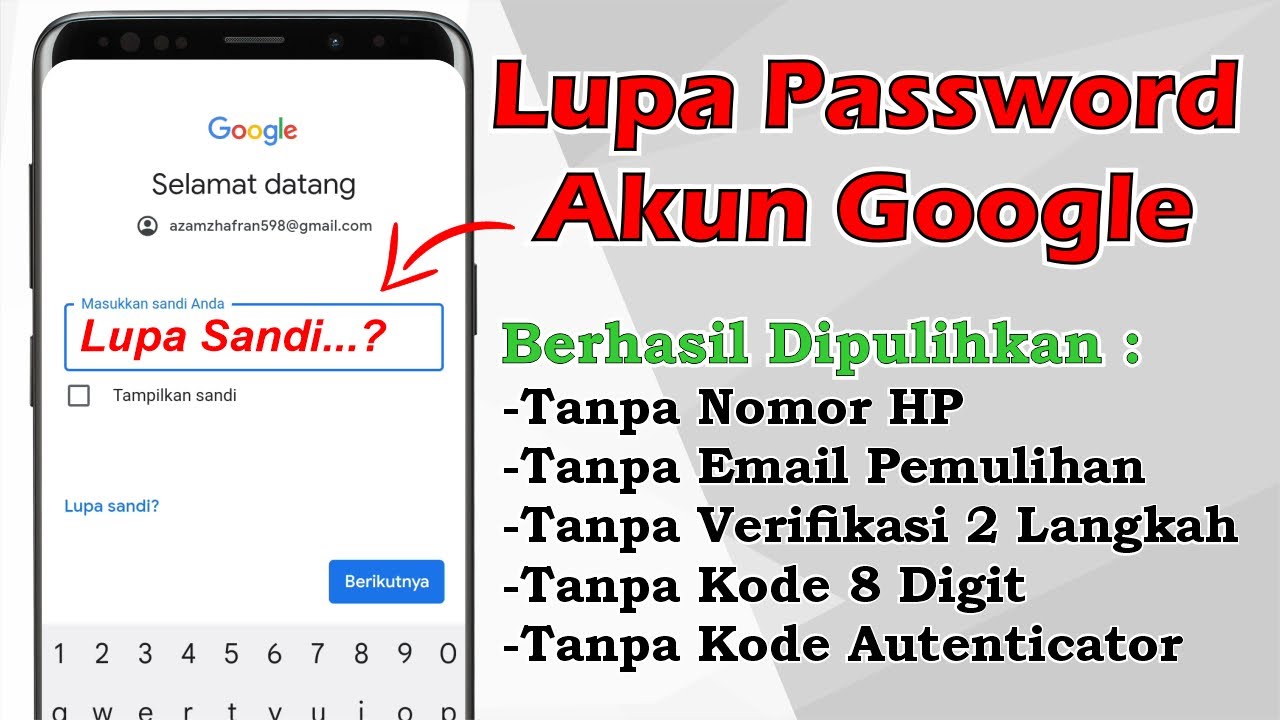 Cara Mengembalikan Email Yang Lupa Password - YouTube