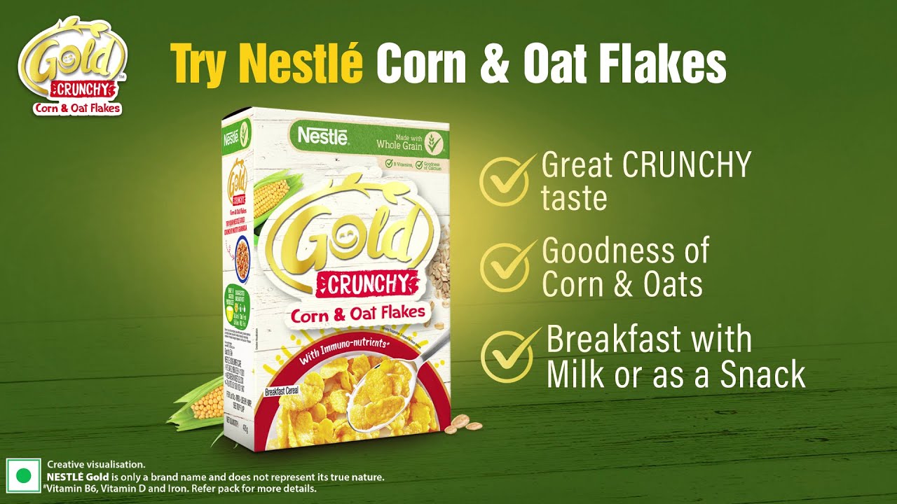 Nestlé GOLD Crunchy Corn & Oat Flakes - YouTube