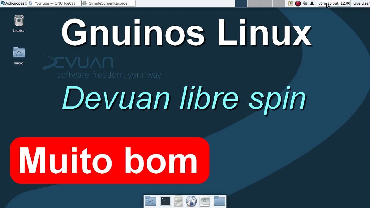 Gnuinos Linux versão livre do Devuan. Fork do Debian que garante ...