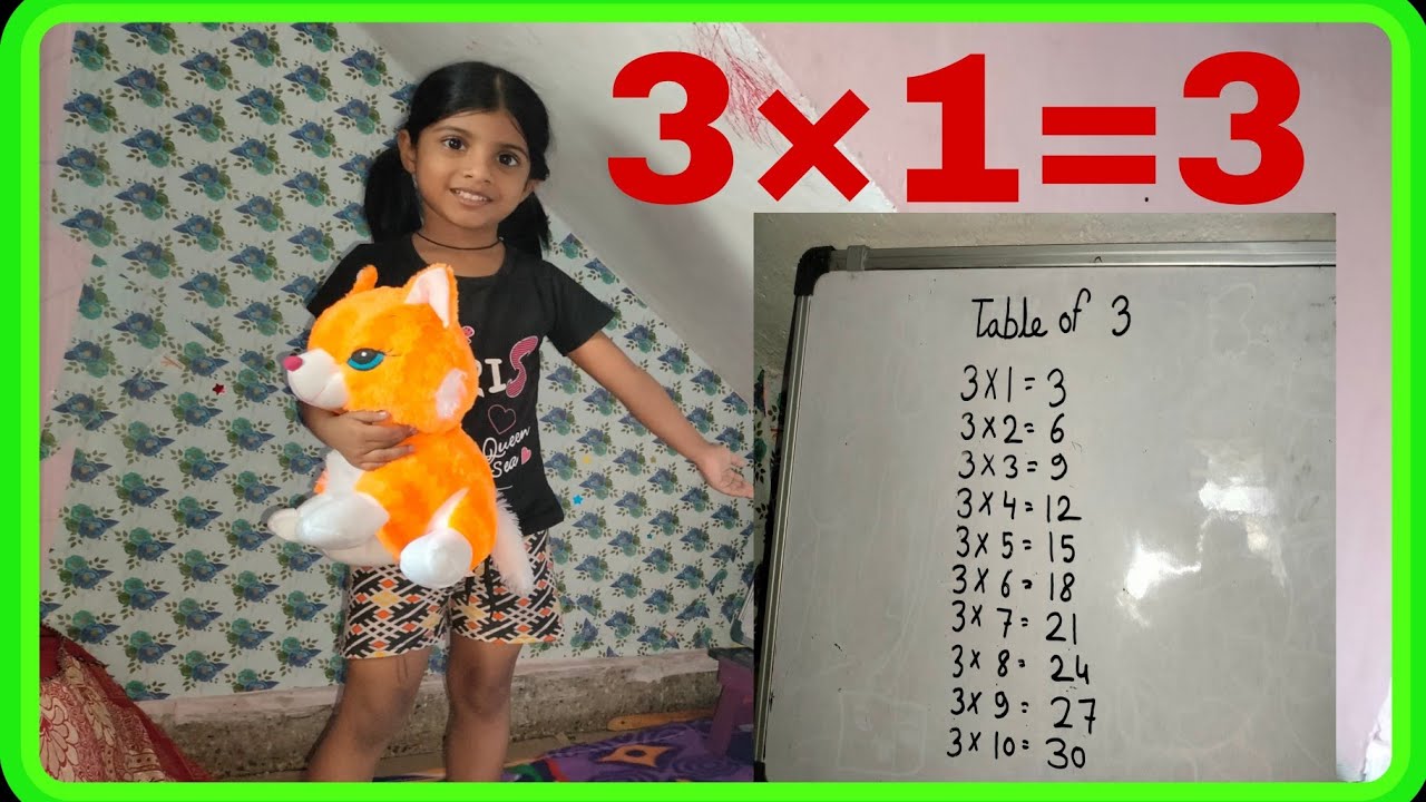 Multiplication table song |3×1=3Table | Kids Fun And Learn Series ...