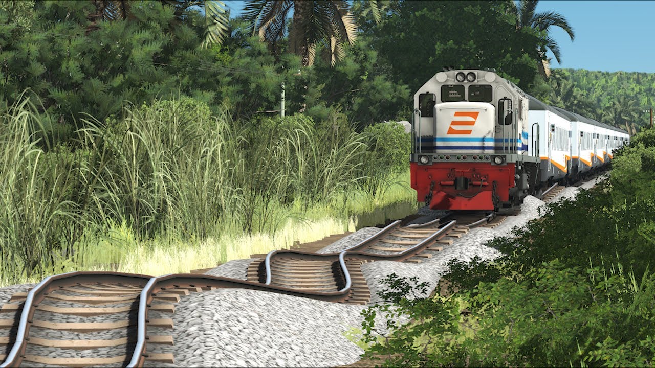 Kereta Api Panjang Rel Oleng Berantakan | The long train tracks are ...