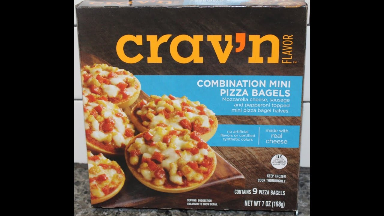 Crav’n Combination Mini Pizza Bagels Review - YouTube