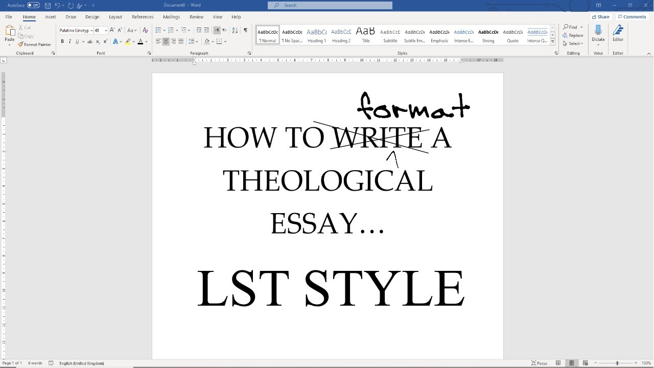How To Format a Theological Essay - LST Style - YouTube