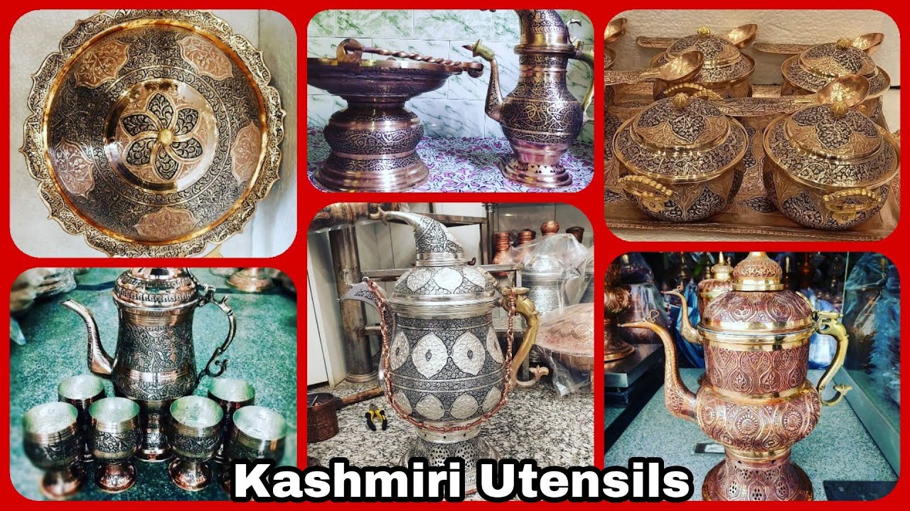 Traditional handmade kashmiri copper utensils || kashur kandkari traam ...