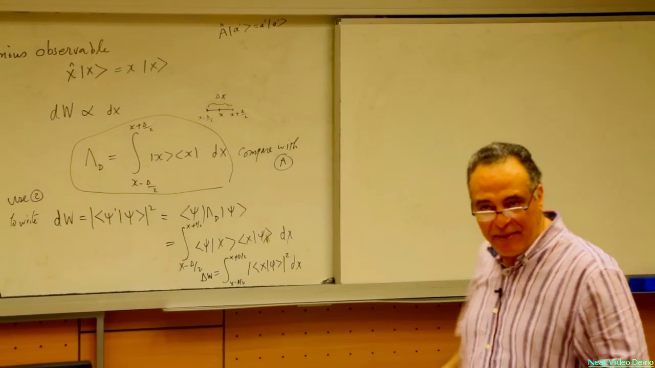 Continuous Observables - Position Operator: Quantum Mechanics Mini ...