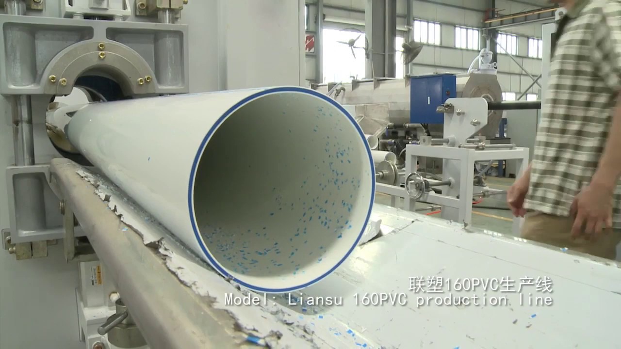 Liansu｜50 ~ 160mm PVC Pipe Three- Layer Co-extrusion Line - YouTube