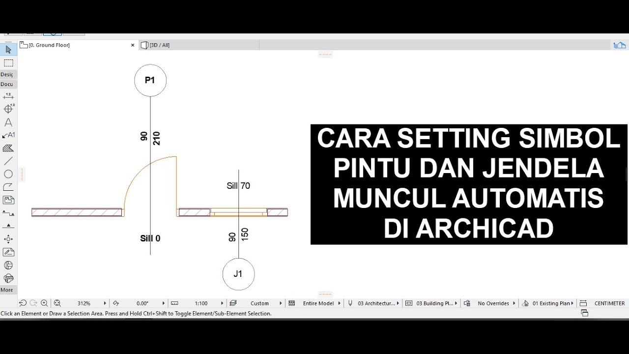CARA BUAT SIMBOL KUSEN PINTU DAN JENDELA MUNCUL AUTOMATIS DI ARCHICAD ...