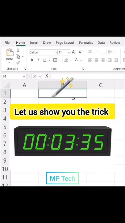 Digital Clock in Excel 👍#excel #exceltricks #exceltips #exceltutorial #msexcel - YouTube