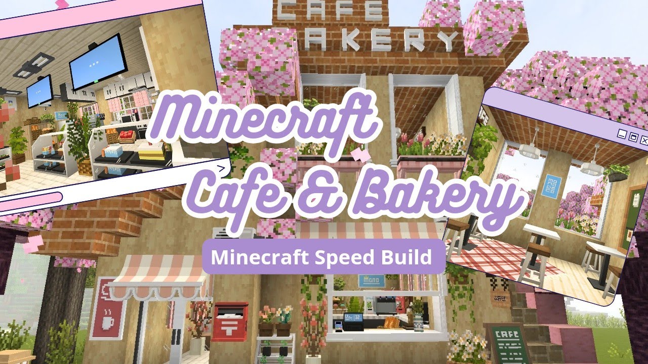 Minecraft Cafe & Bakery ☕🍞 ˚₊‧ ᰔ | Minecraft Bedrock Edition - YouTube