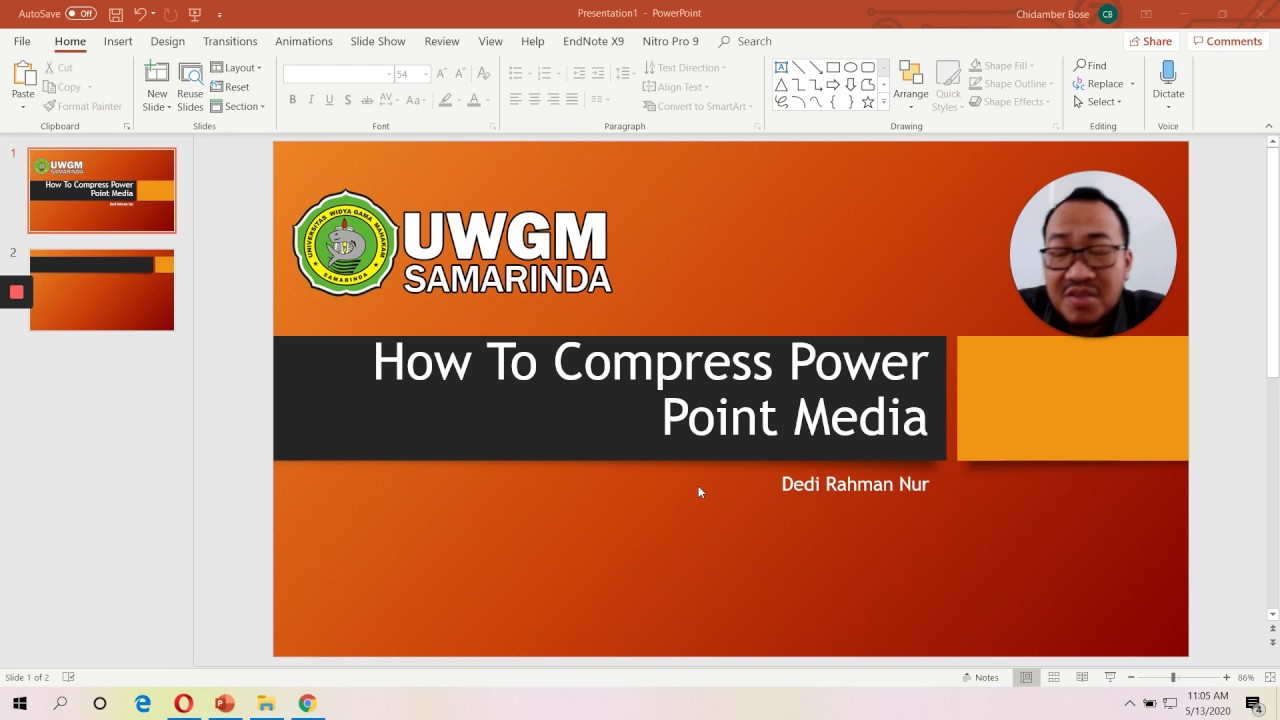 Tutorial Compress#1 : Compress Video Di Power Point - YouTube