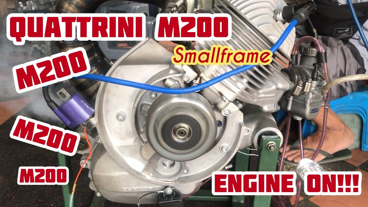 M200 QUATTRINI Smallframe | Engine First Run - YouTube