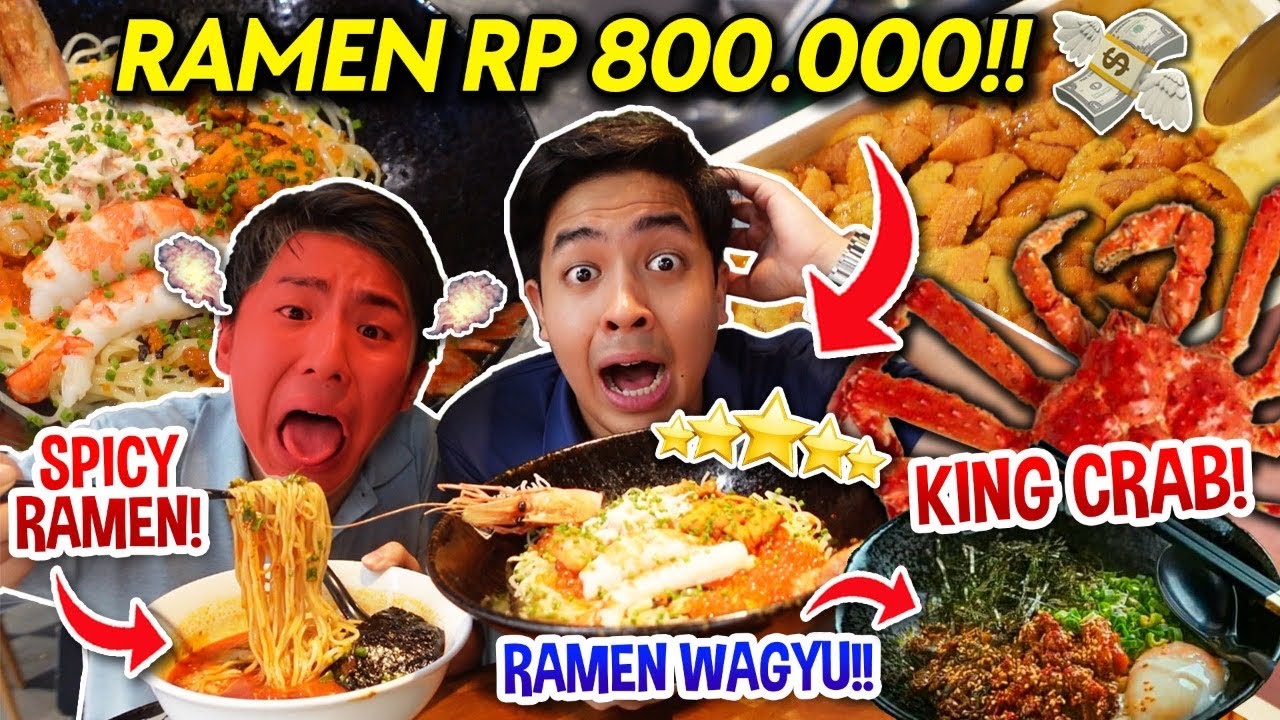 RAMEN KING CRAB RP800.000!? 😱 SPICY WAGYUU RAMEN DI SINGAPORE! | JEROME ...