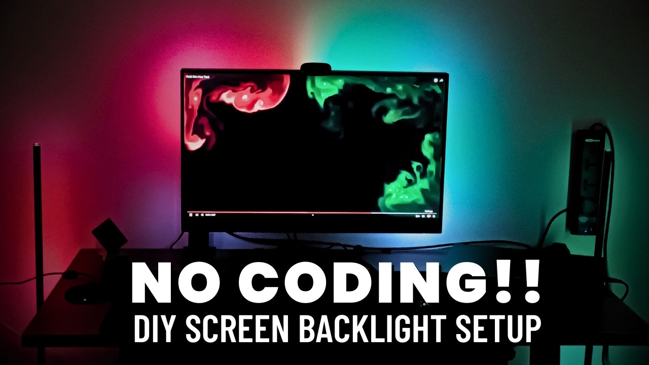 No Code DIY Screen Backlight | 10$ Setup | ESP32 WLED | SignalRGB - YouTube