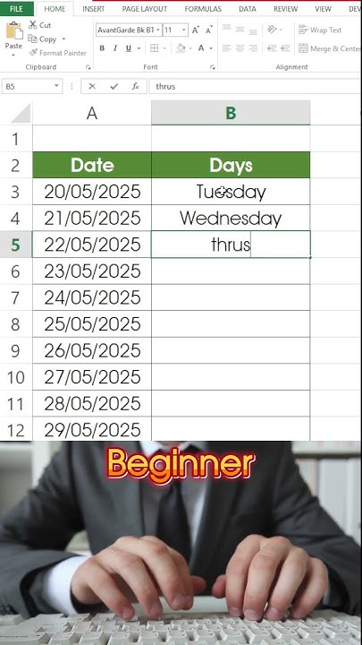 Excel Interview Question: Convert Date to Day Name | Must-Know Formula for Jobs! - YouTube