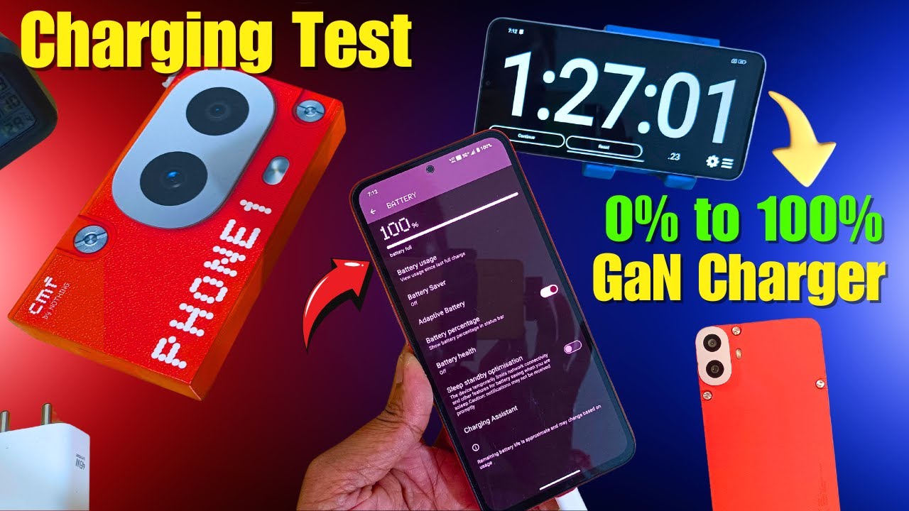 CMF Phone 1 Charging Test with GaN Charger 30W Superfast Charging Test ...