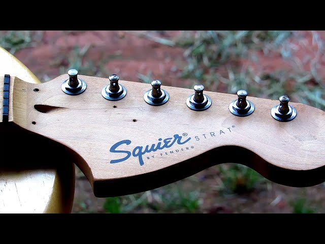 Fender Squier Logo Removing Headstock Logo For My 1978 Frankenstrat
