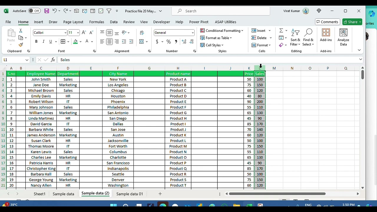 Part 207 Remove Empty Columns In Excel Sheet By Shortcut Alt HDC Part 207 Remove Empty Columns In Excel Sheet By Shortcut Alt HDC